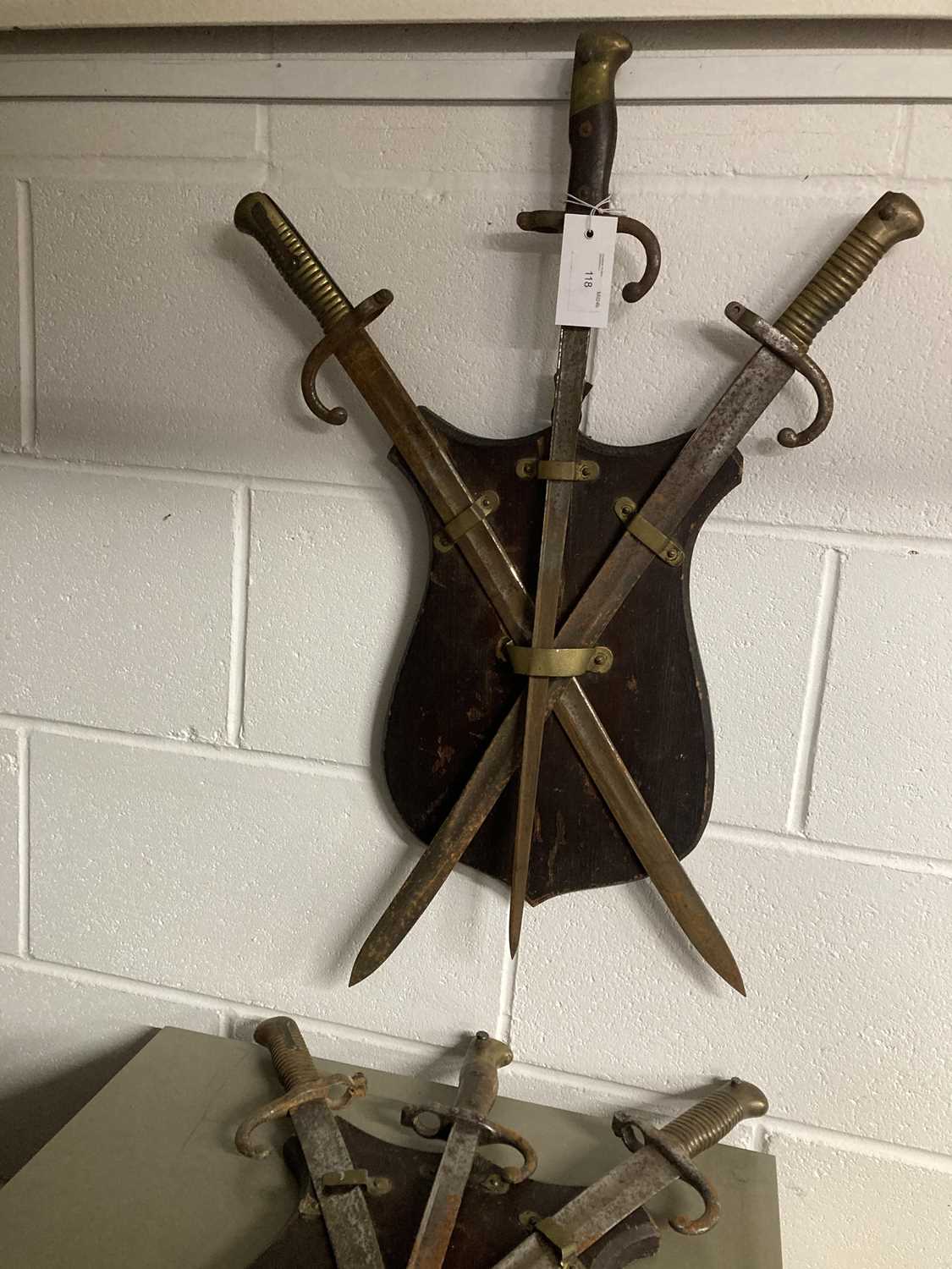 Lot 118 - Bayonets. Five WWI French Bayonets