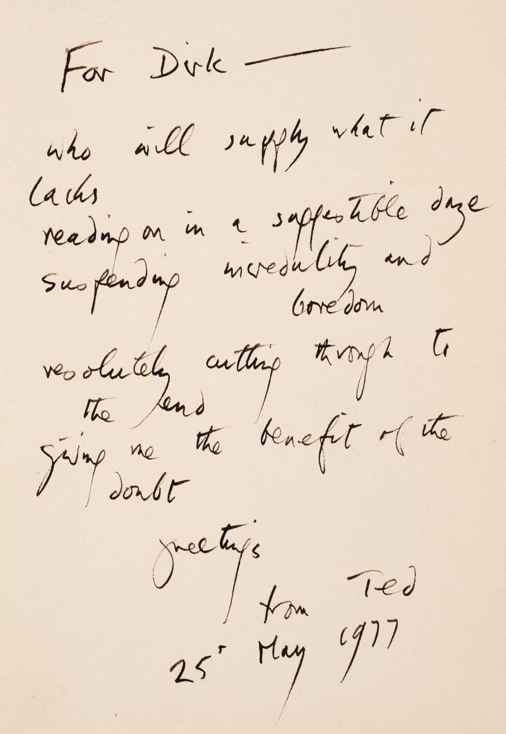 Lot 610 - Hughes (Ted). Gaudete, 1st edition,