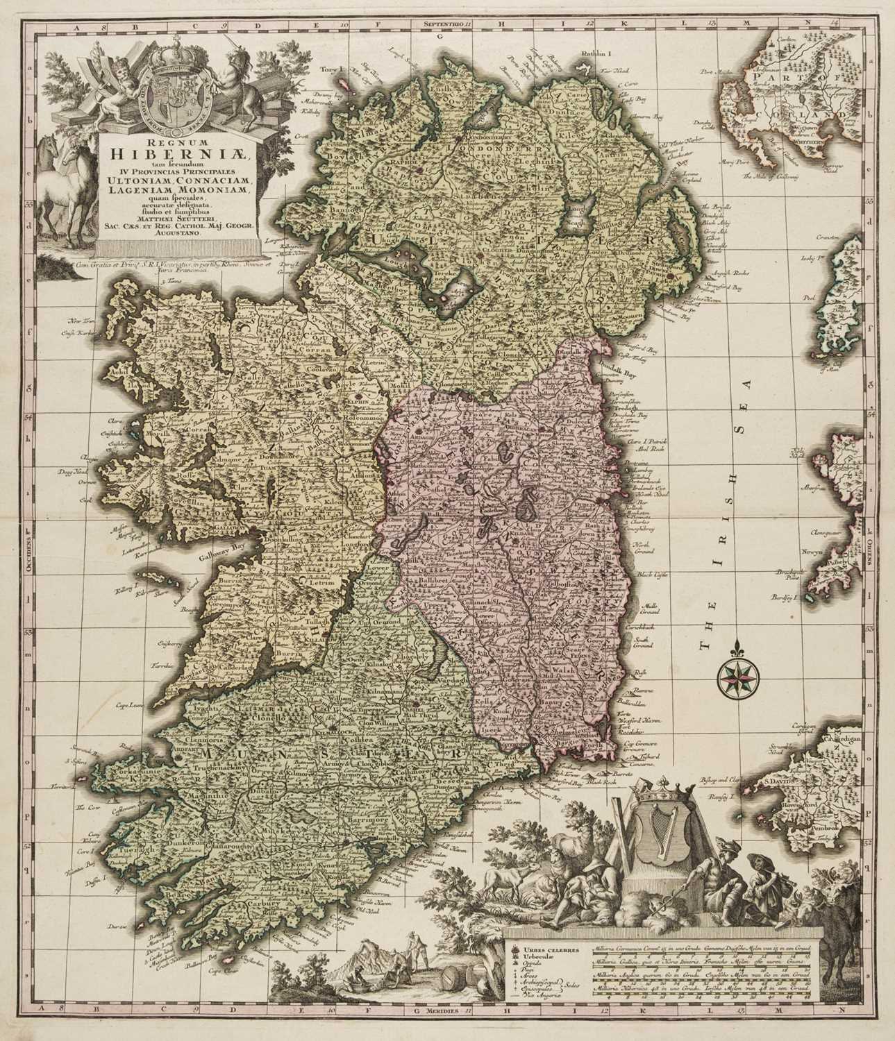 Lot 177 - Ireland. Seutter (G. M.), Regnum Hiberniae...