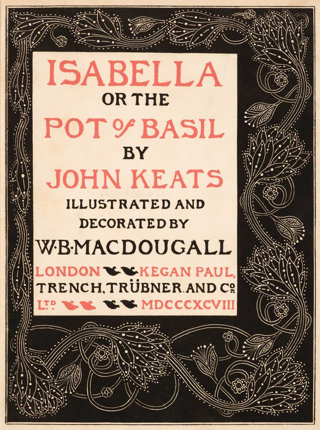 Lot 270 - MacDougall (W. B., illustrator). Isabella or