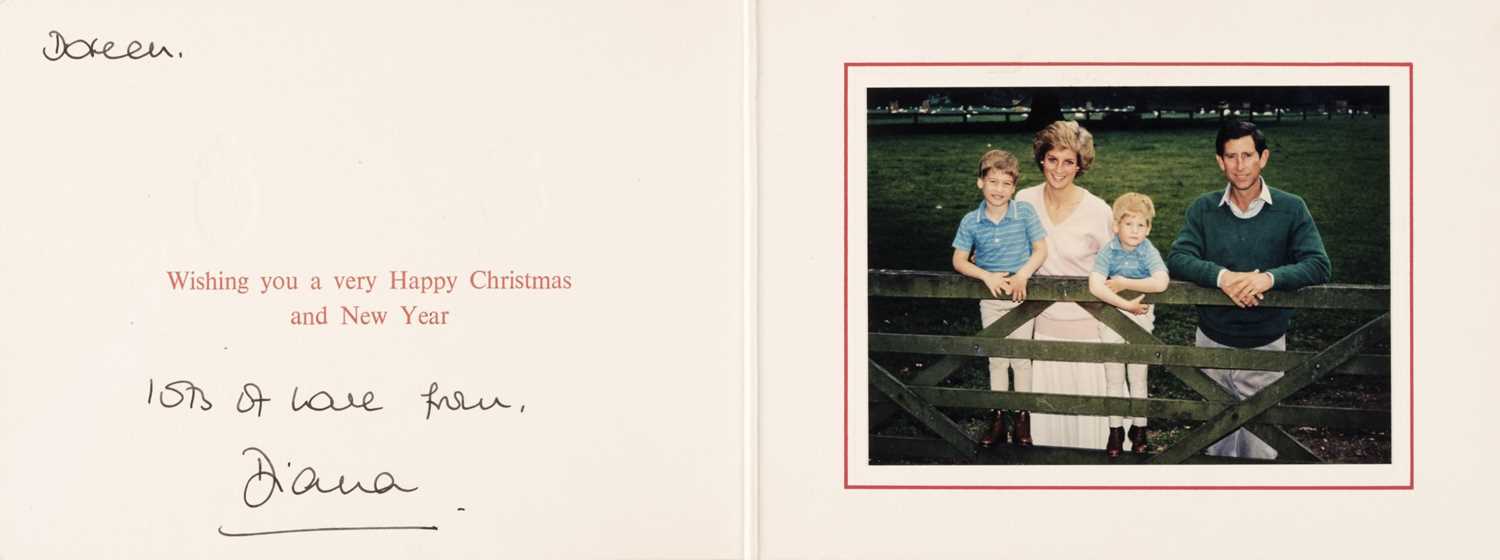 Lot 149 - Diana (1961-1997). A signed and inscribed