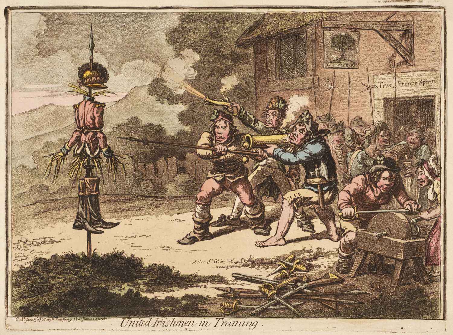 Lot 139 - Gillray (James). United Irishmen in Training,