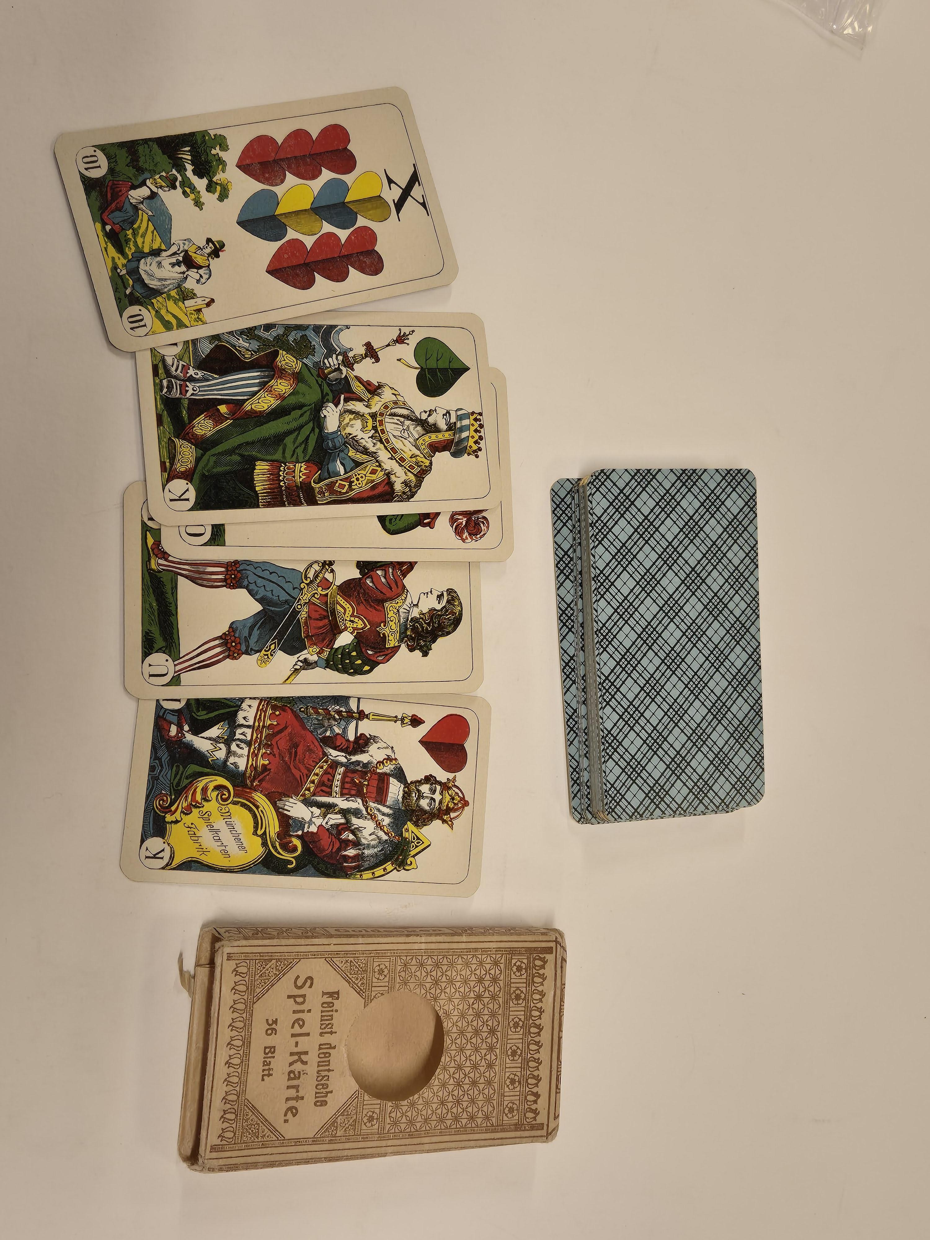 Lot 395 - European playing cards. A group of 5 decks,