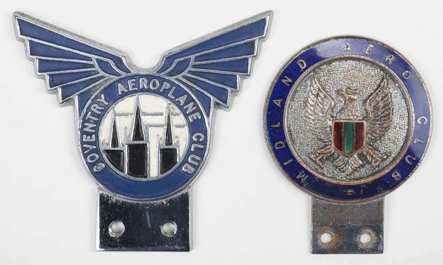 Lot 336 - Car Badges. Midland Aero Club and Coventry