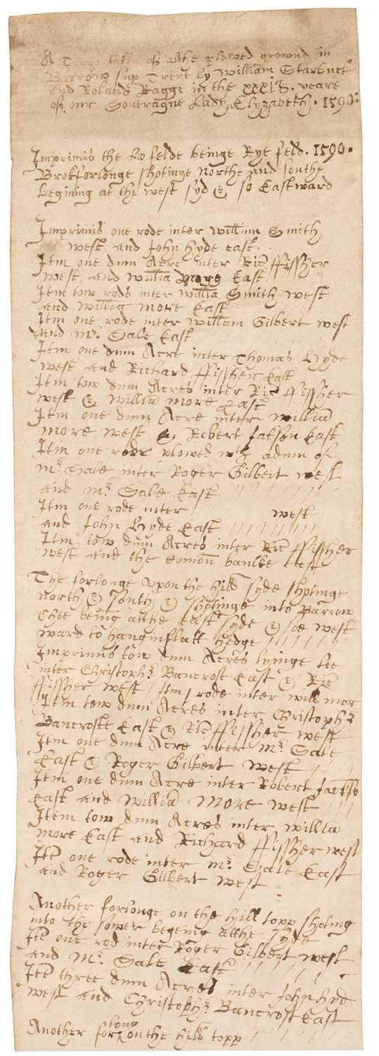Lot 269 - Derbyshire. A Terrier of ploughed land,