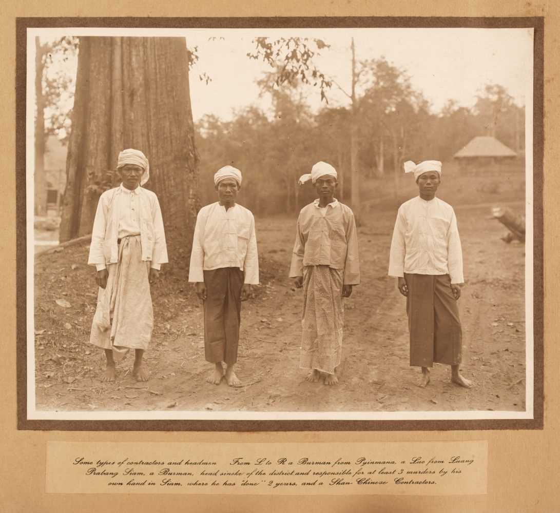 Lot 7 - Burma. An album containing bromide print