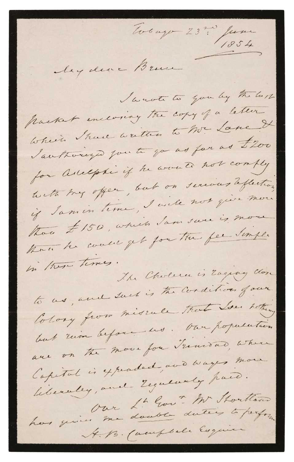 Lot 314 - Tobago. Approximately 120 manuscript letters,