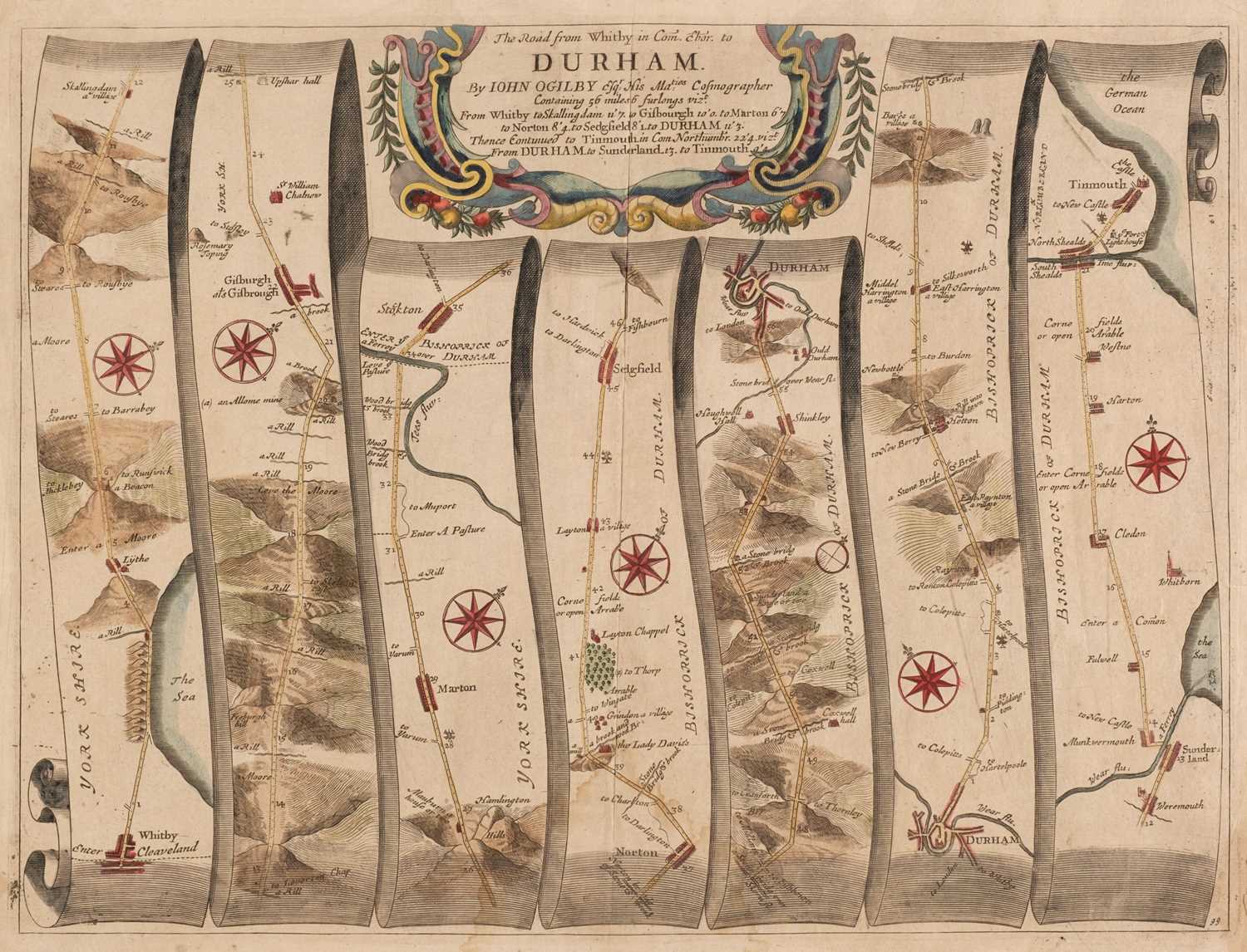Lot 116 - Ogilby (John). The Road from Whitby in com