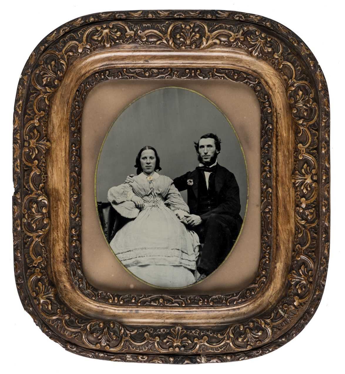 Lot 483 Half Plate Ambrotype Of A Newly Married