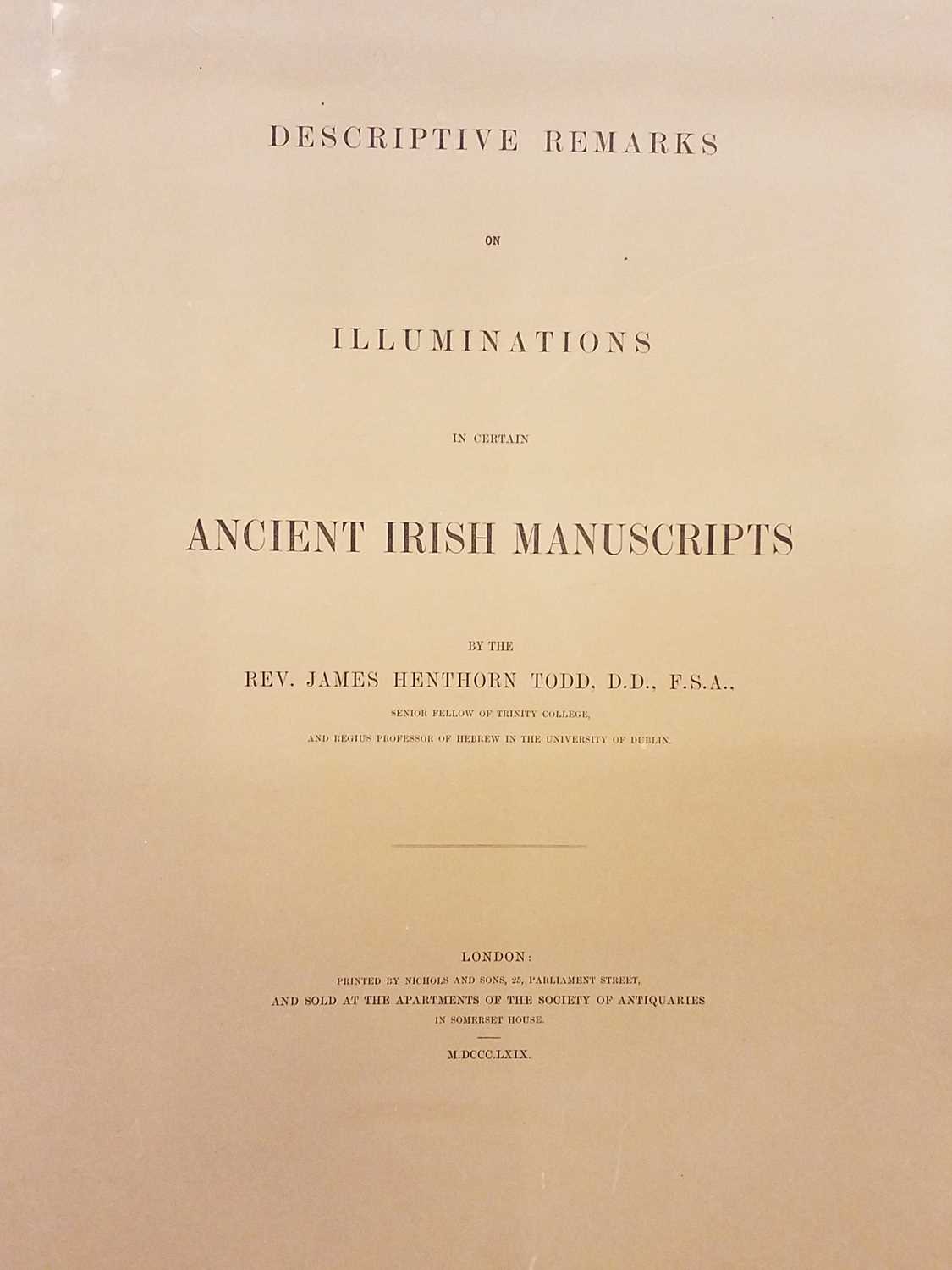 Lot 248 - Todd (James Henthorn). Descriptive Remarks