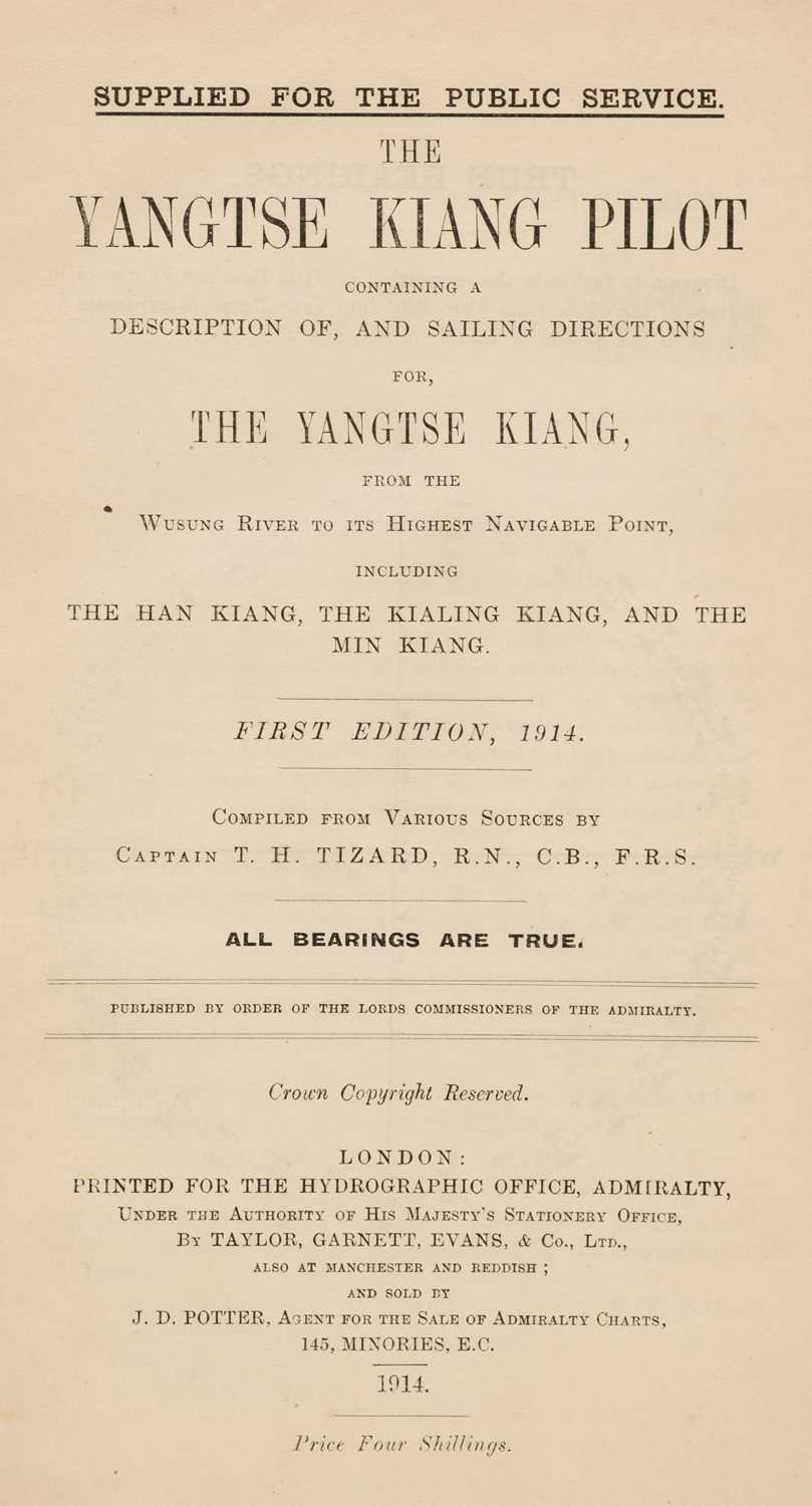 Lot 32 - Tizard (Thomas Henry). The Yangtse Kiang