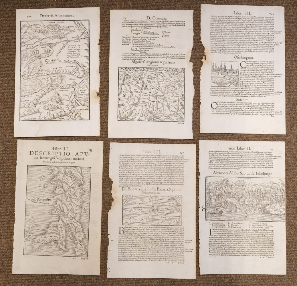 Lot 112 - Munster (Sebastian). A collection of 38 maps,