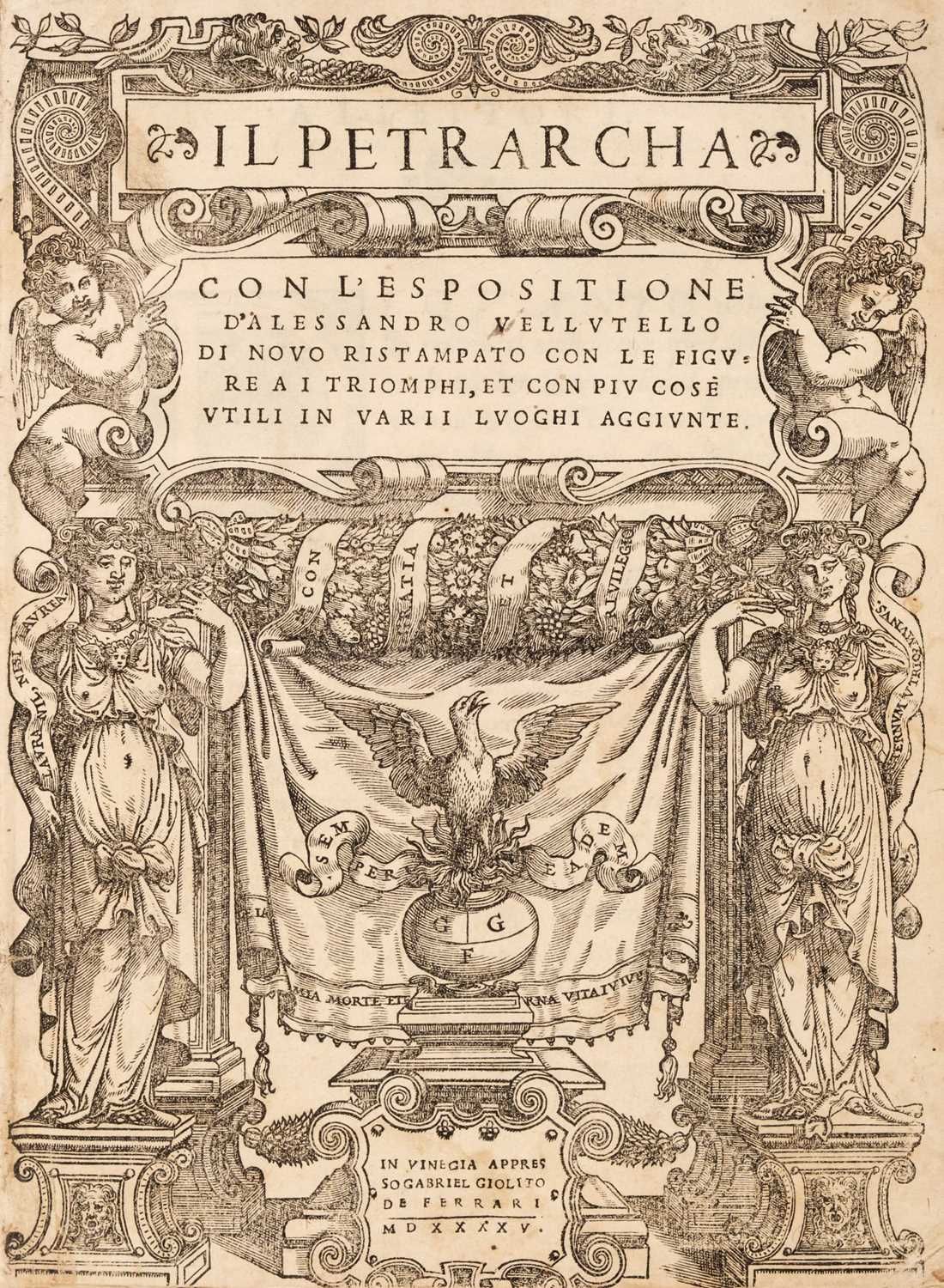 Lot 188 - Petrarca (Francesco). Il Petrarcha con