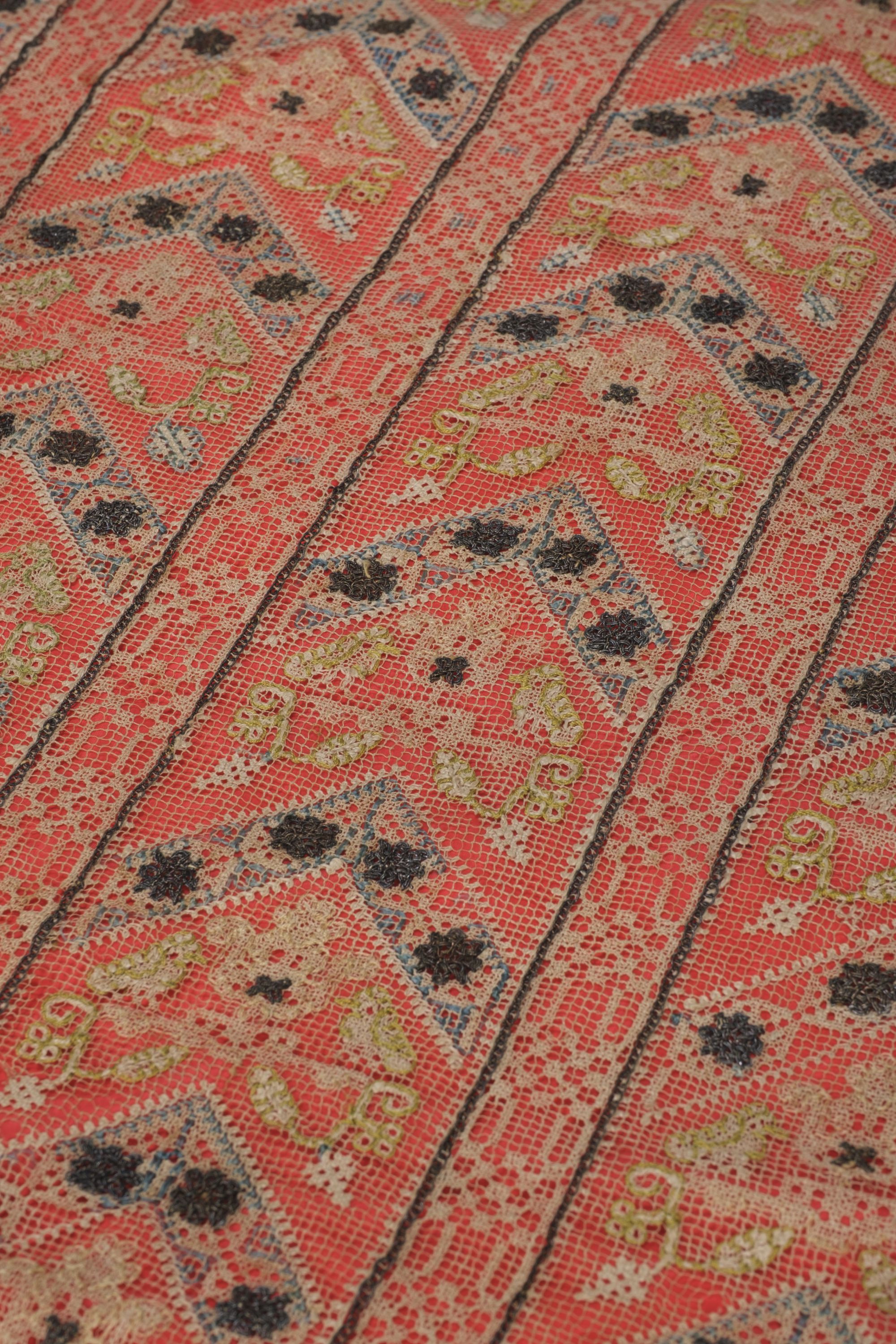 Lot 556 - Lace. A large lace panel, reputed to be half