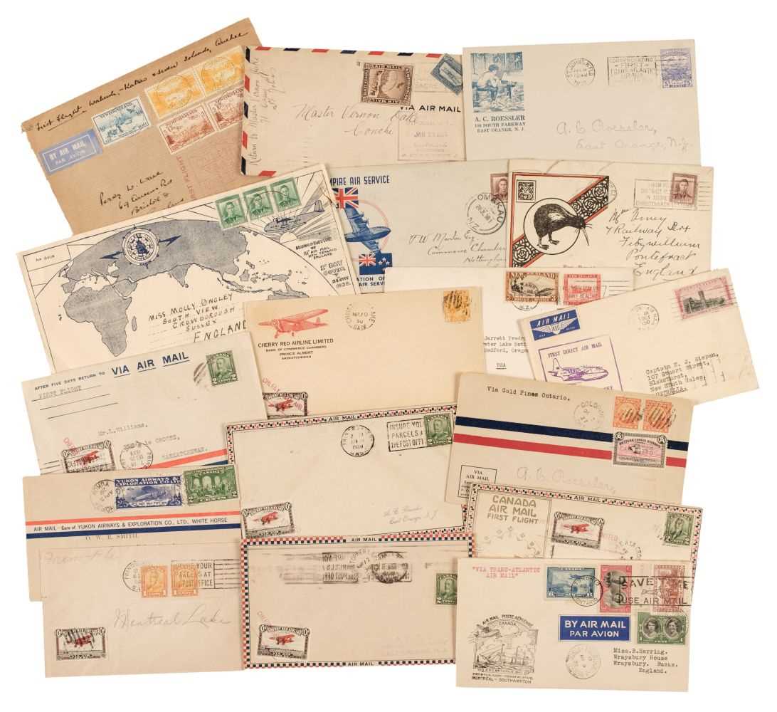 Lot 152 - Airmail. Covers of Canada, Newfoundland and