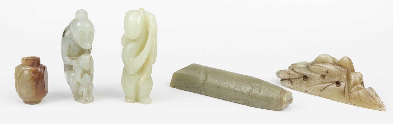 Lot 657 - Jade. A collection of Chinese jade carvings