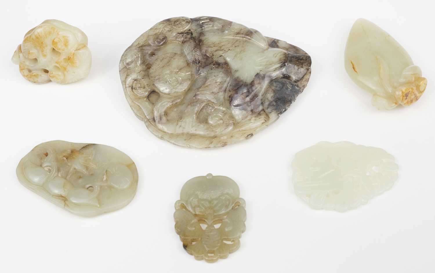 Lot 658 - Jade. A collection of Chinese jade carvings
