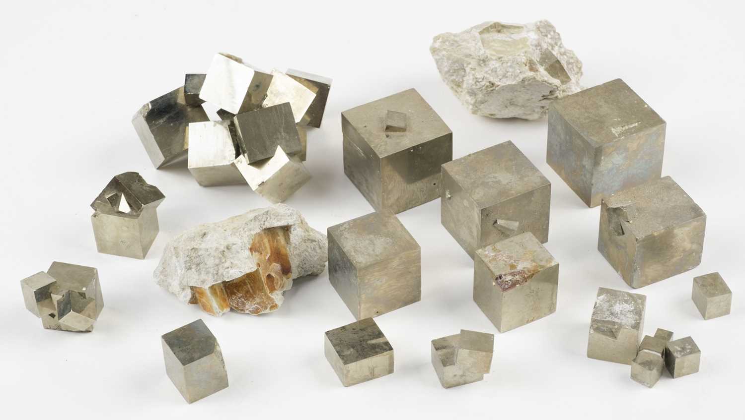 Lot 640 - Pyrite. A collection of Pyrite specimens