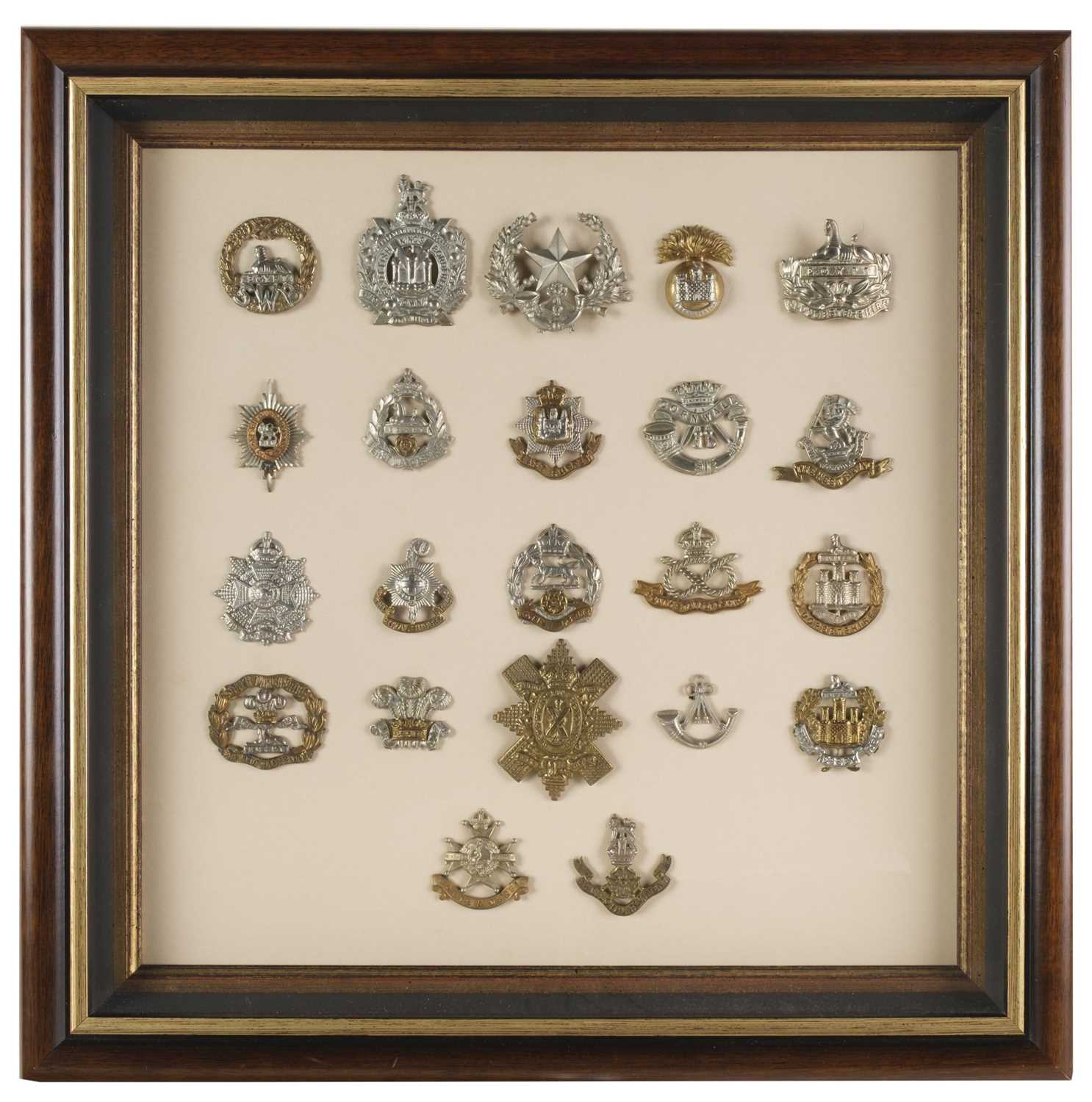 Lot 258 - Cap Badges. A collection of 66 British line
