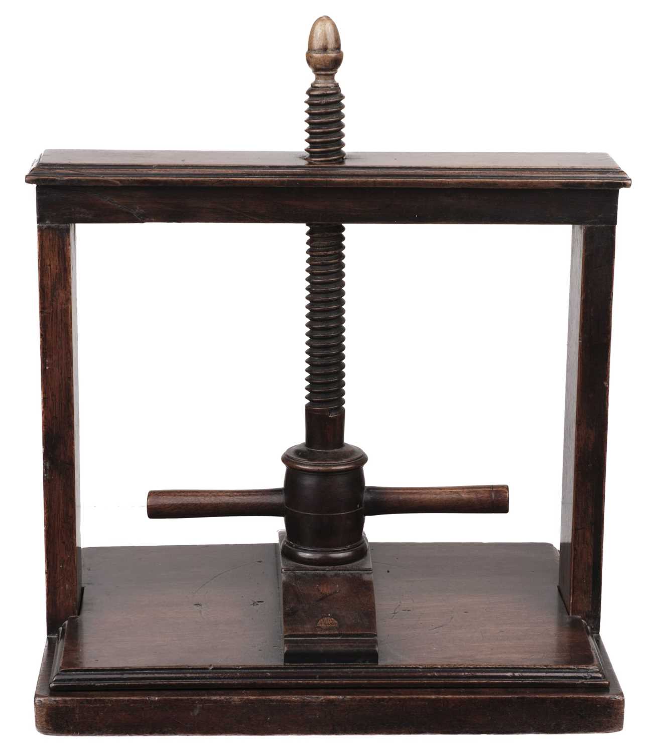 Lot 148 - Book press. A finely constructed small-scale
