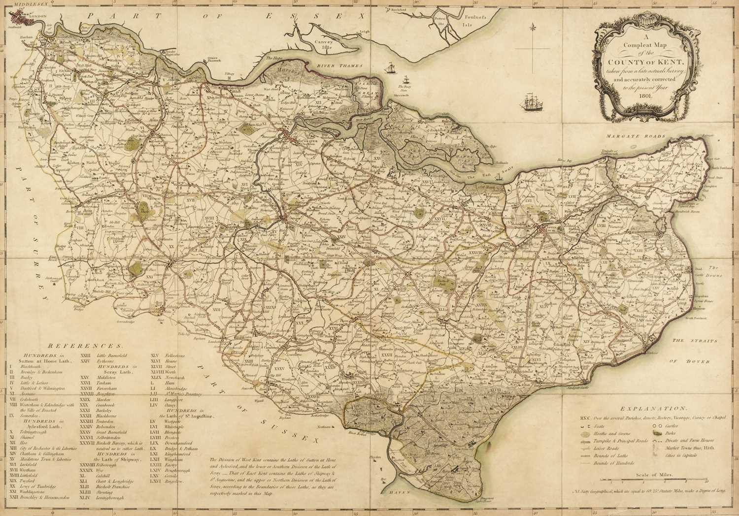 Lot 79 - Kent. A Compleat Map of the County of Kent...,