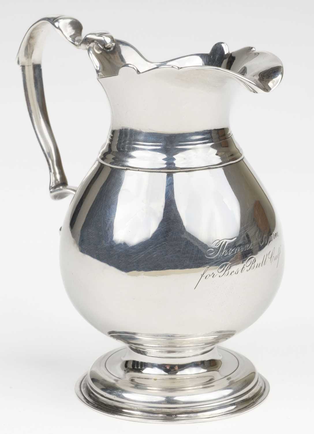 Lot 754 - Cream Jug. A George II silver cream jug by