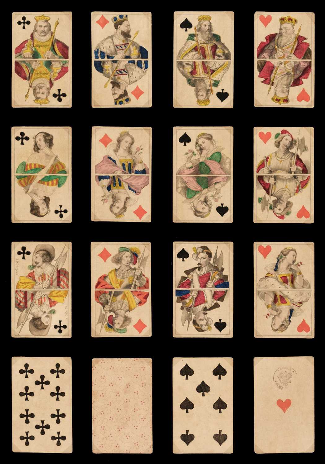 Lot 347 - German playing cards. Non-standard pack,