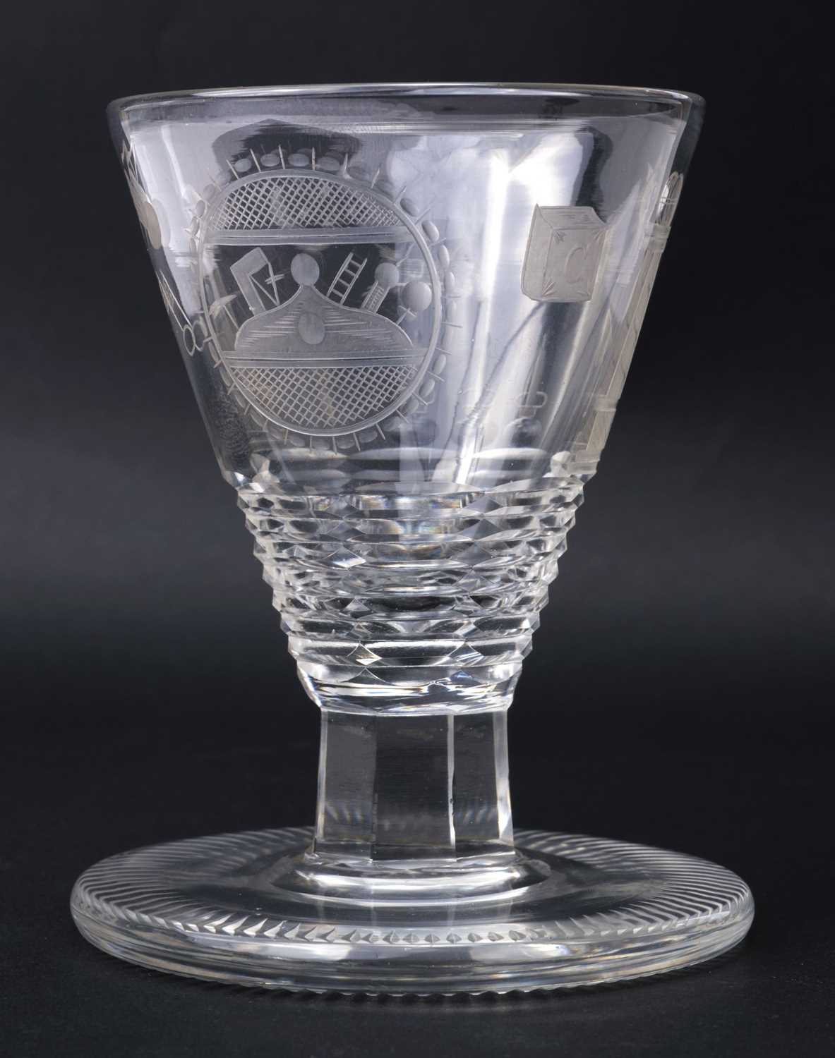 Lot 696 - Masonic Glass. A William IV period glass
