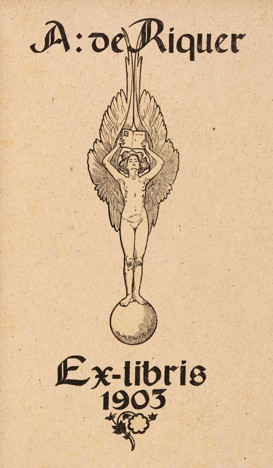 Lot 425 - Riquer (Alexandre de, 1856-1920). Ex-libris,