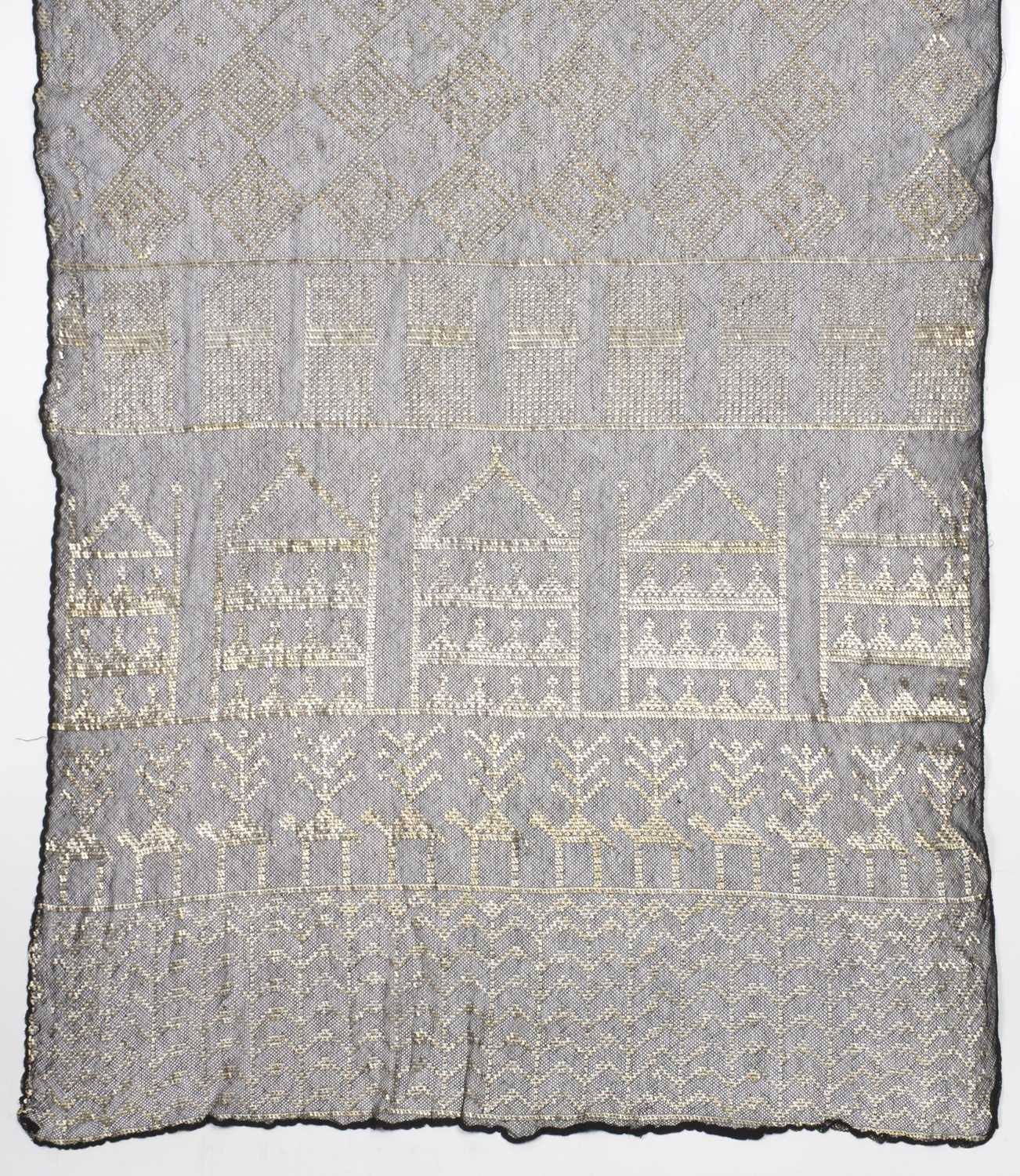 Lot 593 - Shawl. An Egyptian Assuit shawl, circa 1920s,
