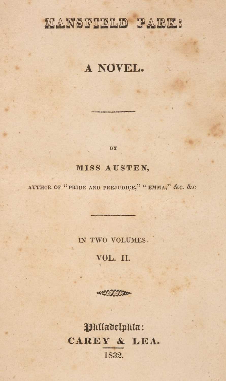 Lot 209 - Austen (Jane). Mansfield Park: A Novel,