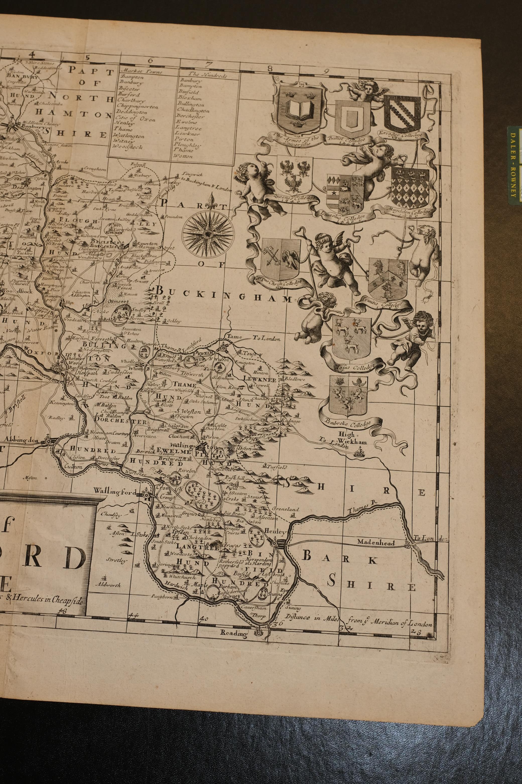 Lot 213 - Oxfordshire. Lea (Philip), A Map of Oxford