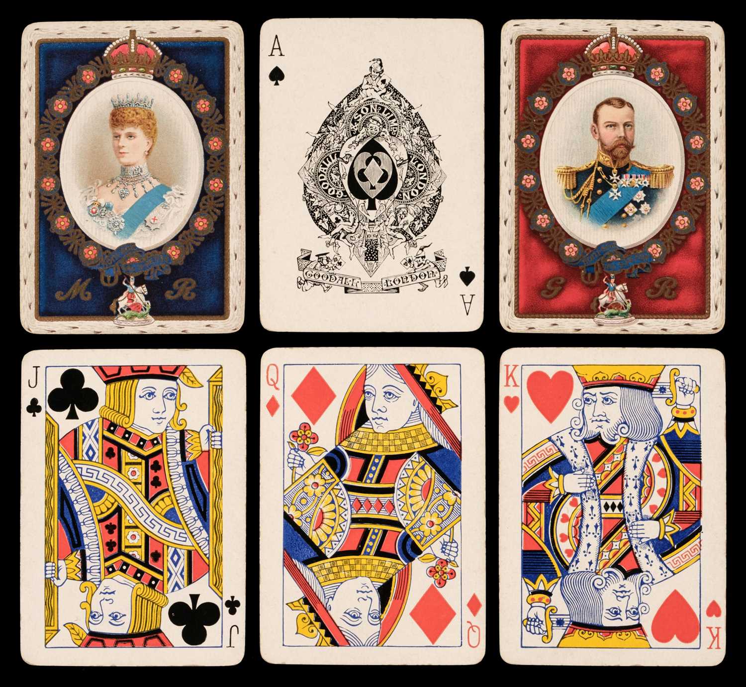 Lot 345 - English royalty and military playing cards,