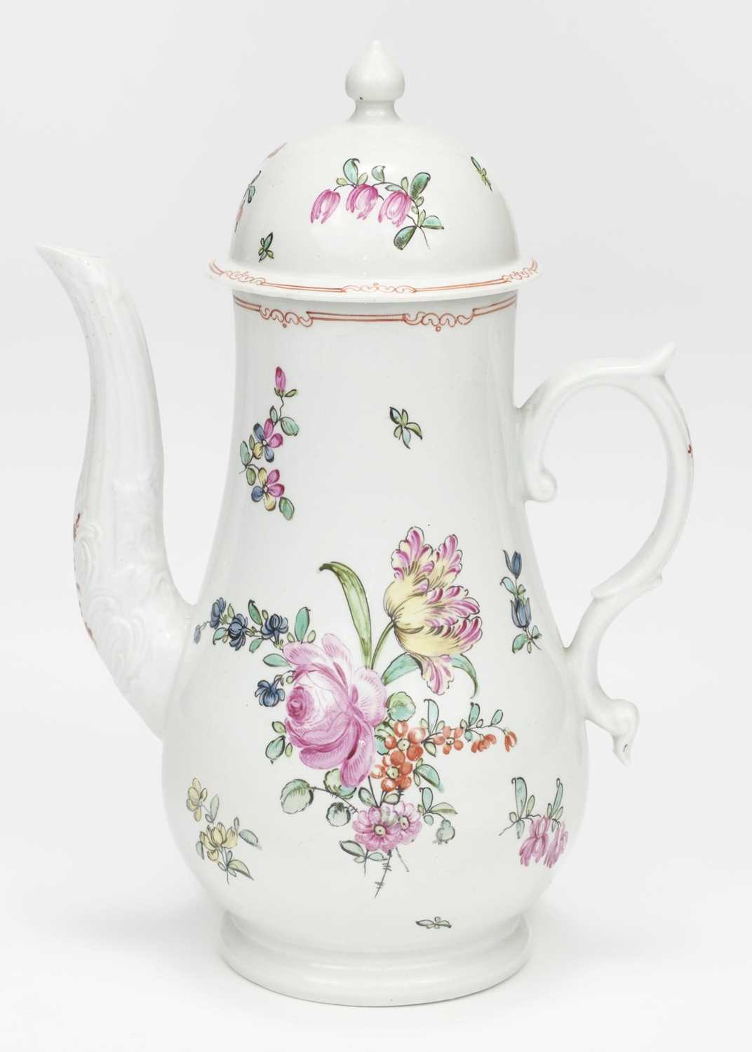 Lot 685 - Coffee Pot. A George III porcelain coffee
