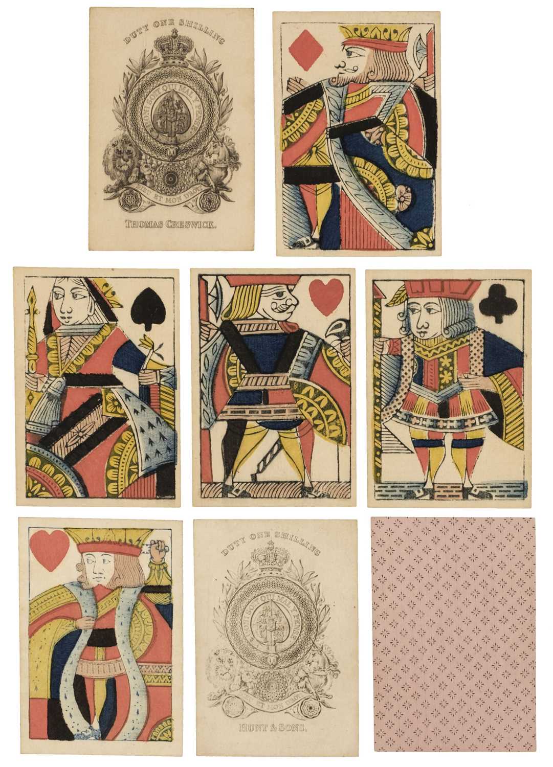 Lot 471 - English playing cards. Standard deck, Thomas