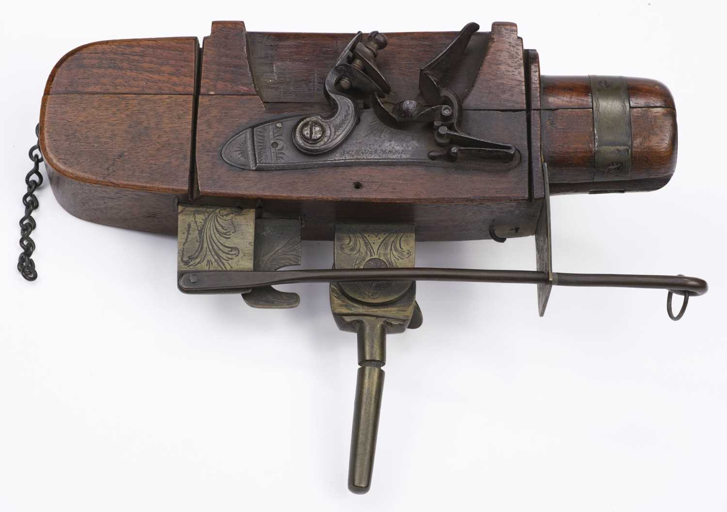 Lot 161 - Poacher's Gun. A gamekeeper's flintlock gun,