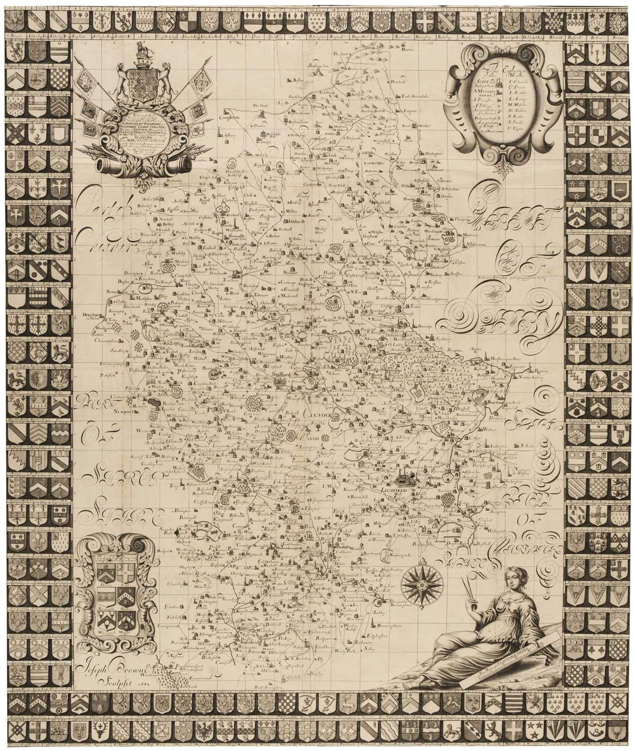 Lot 225 - Staffordshire. Plot (Robert). Map of