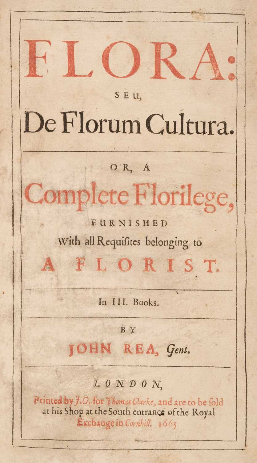 Lot 110 - Rea (John). Flora: seu, De florum cultura...,