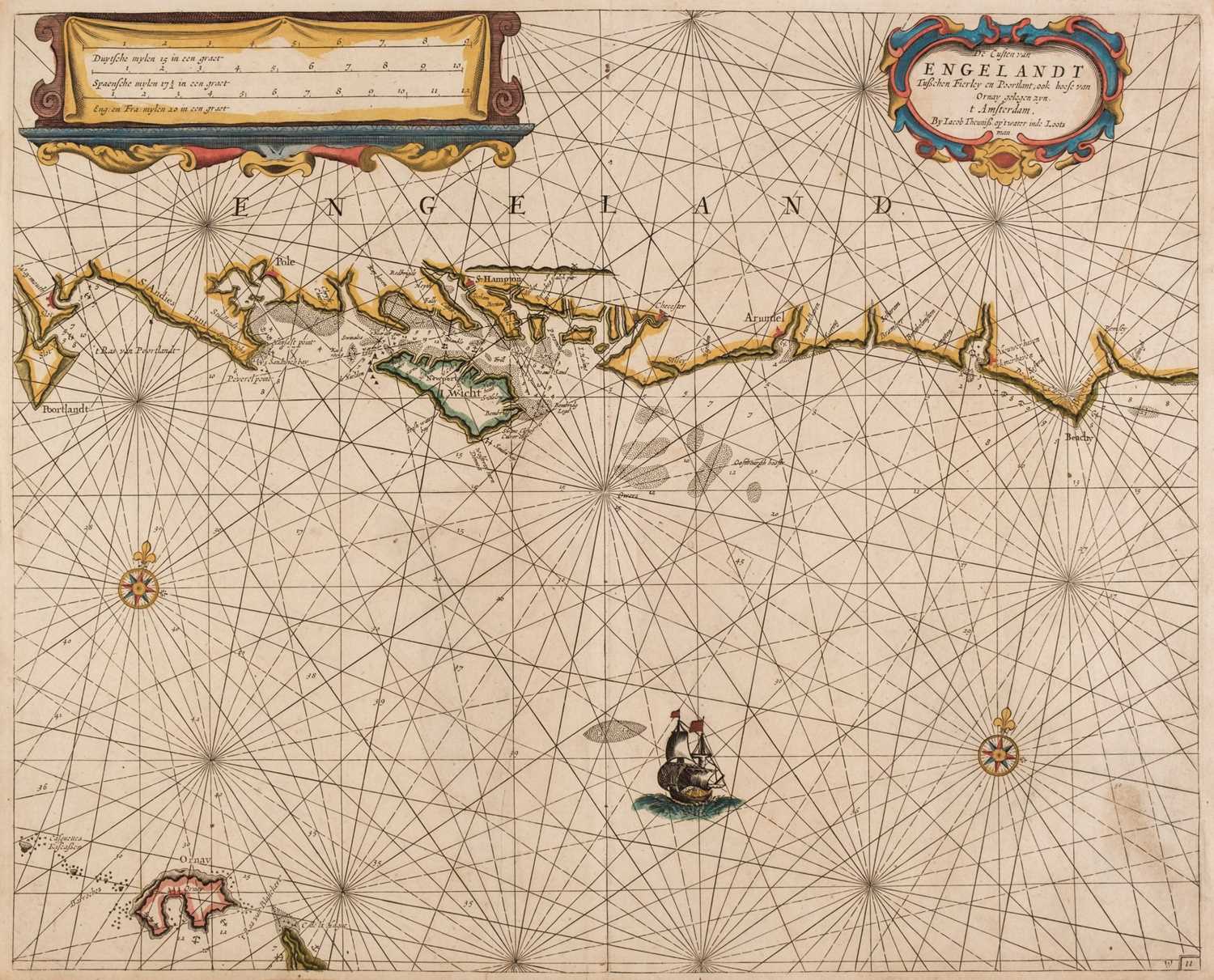 Lot 221 - Sea Charts. Jacobsz (aka Jacob Lootsman), De
