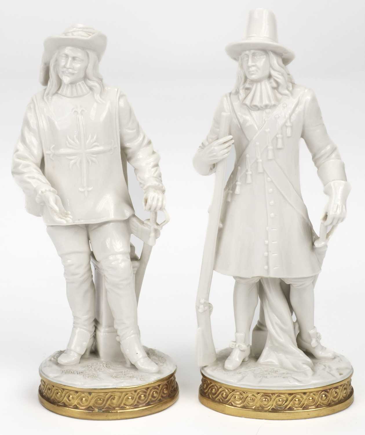 Lot 688 - Dresden. A Pair of Dresden porcelain figures,