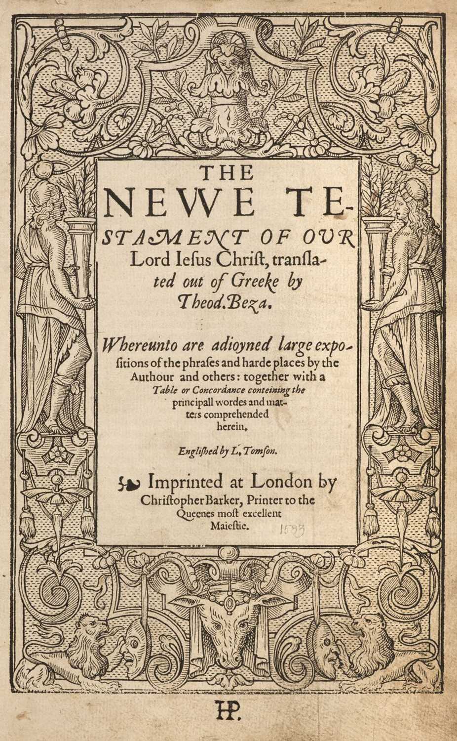Lot 287 - New Testament [English]. The Newe Testament