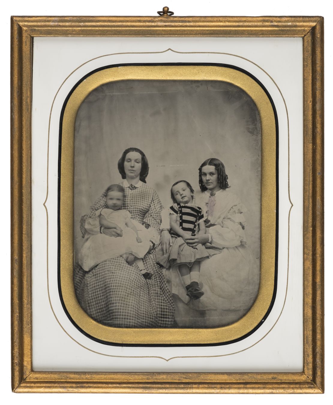 Lot 481 - Half-plate ambrotype of two women,