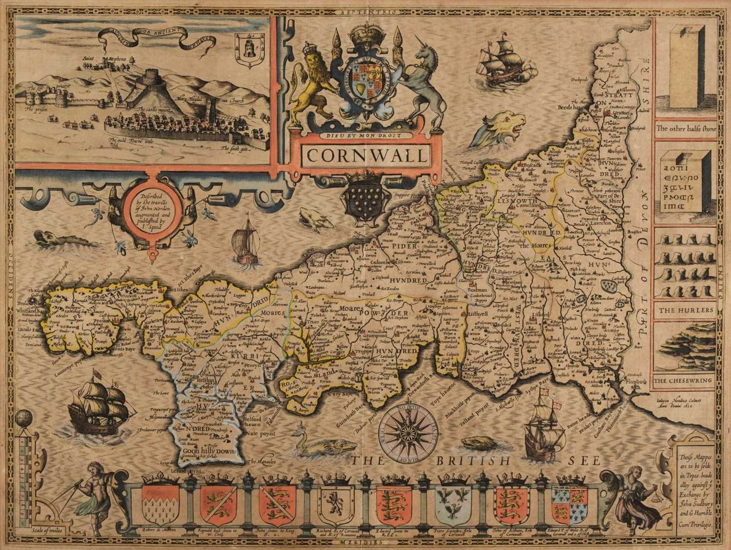 Lot 85 - Cornwall. Speed (John), Cornwall, 1st edition,