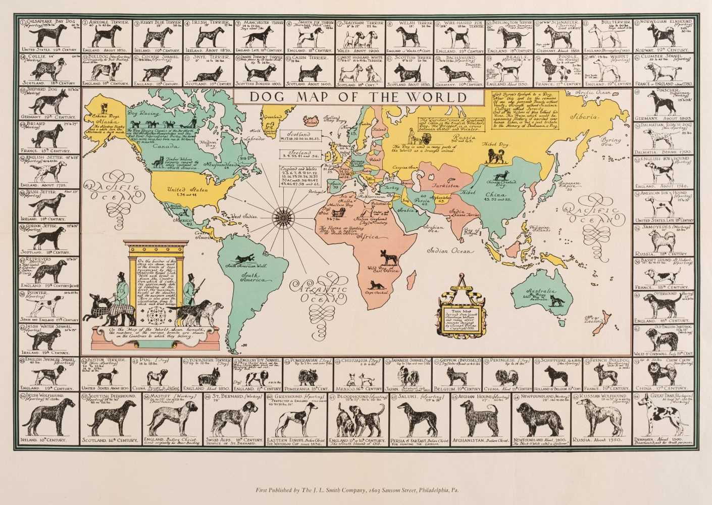 Lot 163 - World. Sims (Joseph P.), Dog Map of the