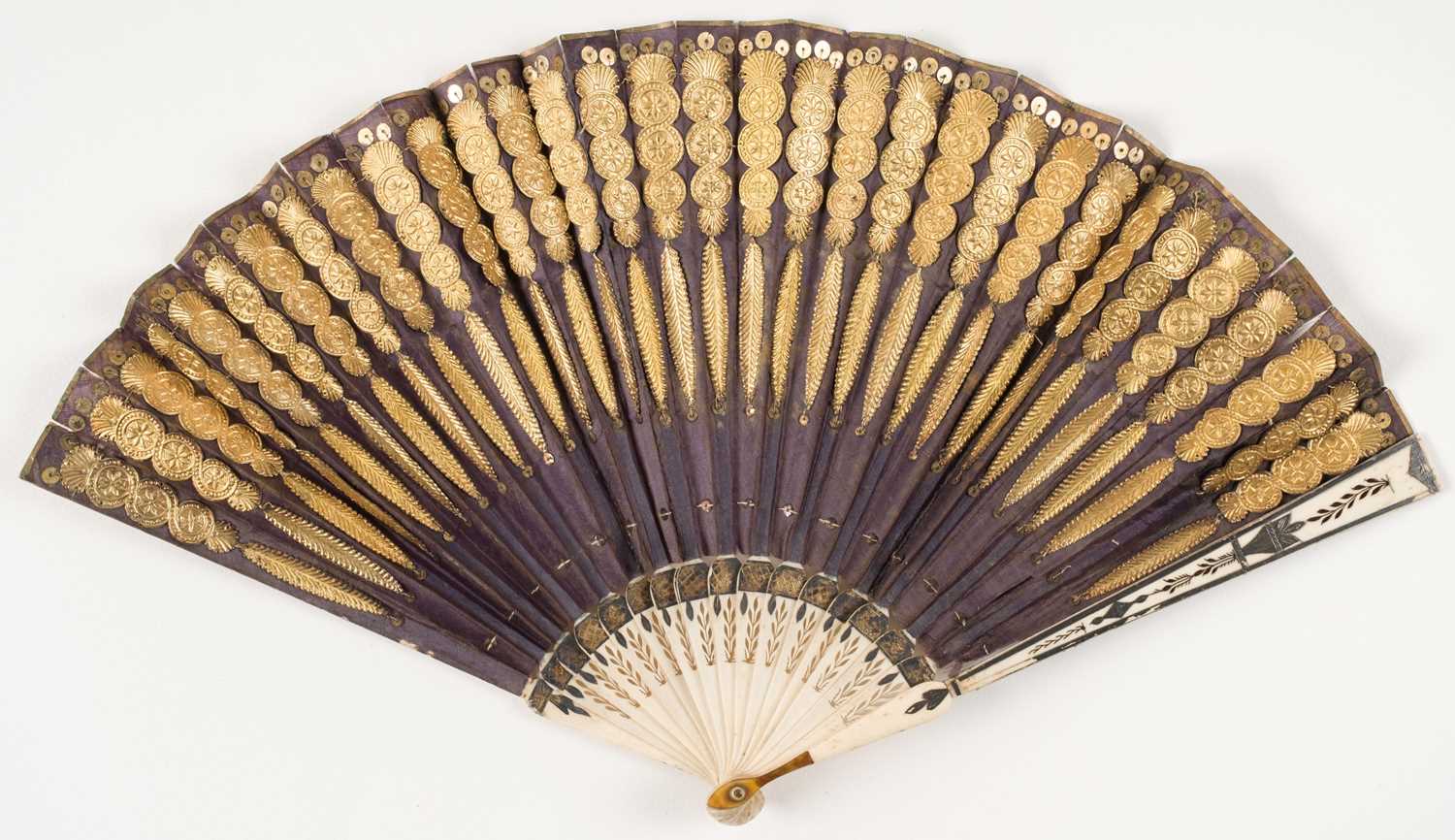 Lot 495 - Greek Revival Fan. A decorative fan, circa