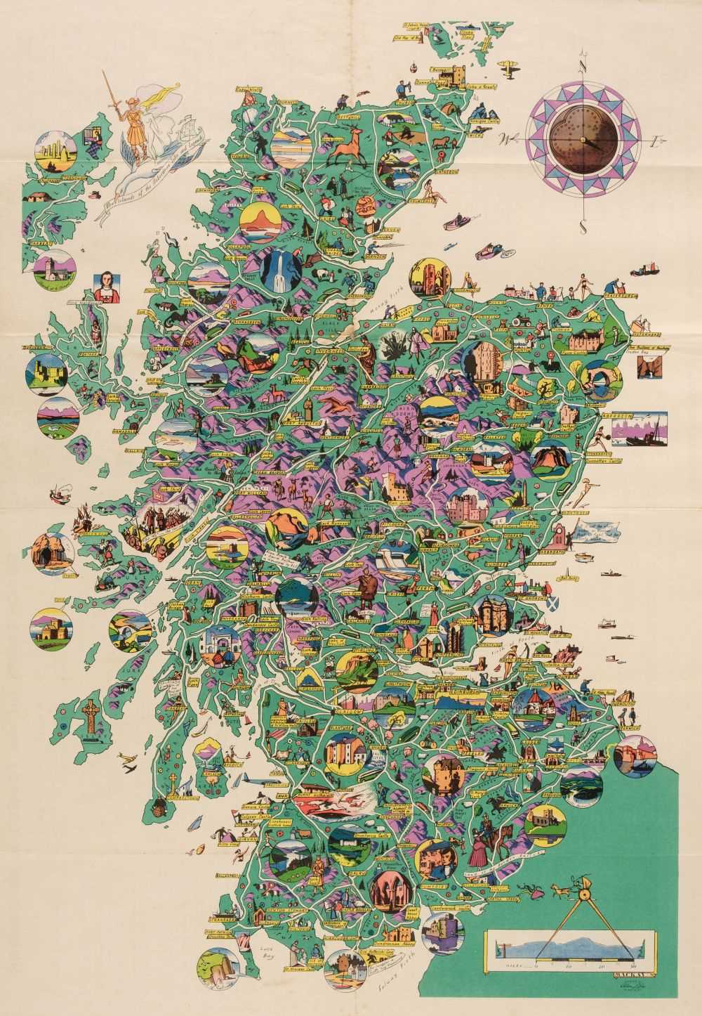 Lot 133 - Scotland. A Collection of 8 Pictorial Maps,