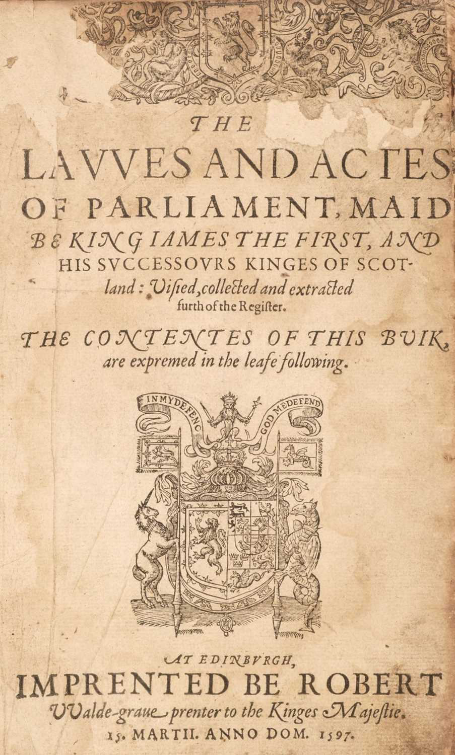 Lot 293 - Skene (John). The Lawes and Actes of