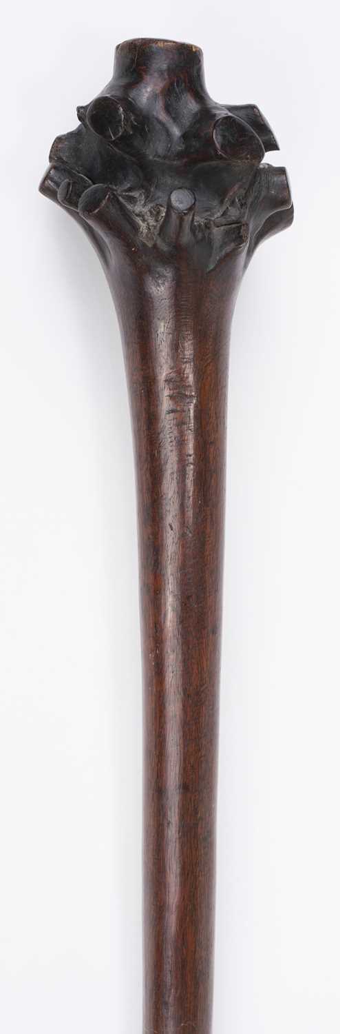 Lot 288 - Tribal Art. A Fijian hardwood root club