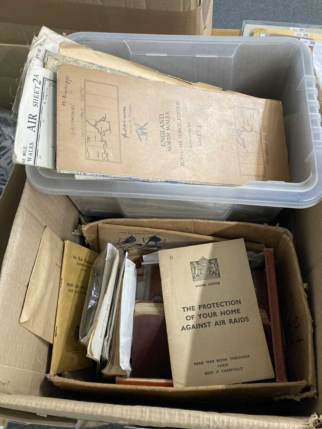 Lot 327 - Air Raid Precaution. WWII ARP ephemera, RAF