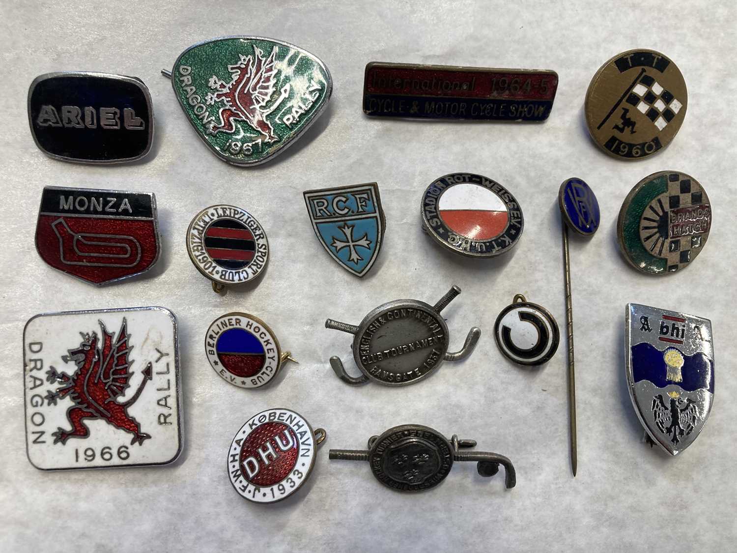 Lot 32 - Motorcycle Racing. A collection of enamel